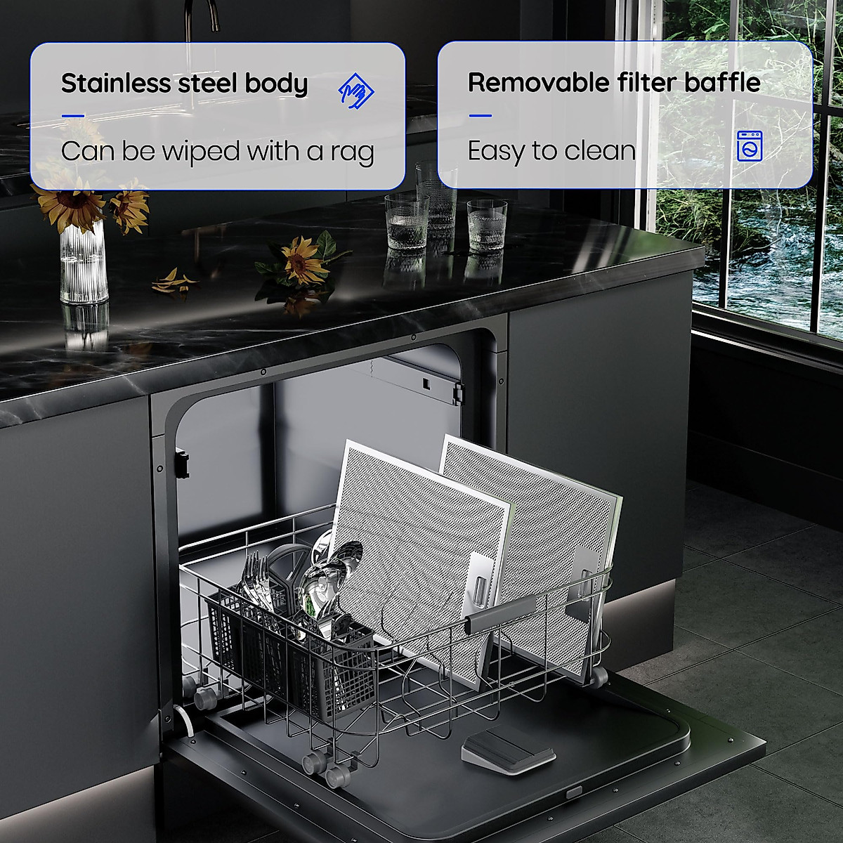 AROAN 30 inch Wall Mount Glass Range Hood, Stainless Steel Kitchen Chimney Vent Hood with 780 CFM & Four-Speed Touch Panel, 2pcs Adjustable LED, Tempered Glass Visor (PA03-30)