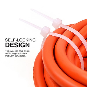 TR Industrial Multi-Purpose UV Resistant Natural Cable Ties, 14 inches, 100 Pack