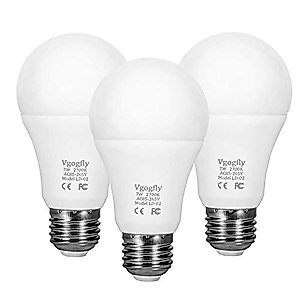 Dusk to Dawn Light Bulb Sensor Smart LED Outdoor Lighting Bulbs Lamp 7W E26/E27 Automatic On/Off, Indoor/Outdoor Yard Porch Patio Garden (Warm White, 3 Pack)