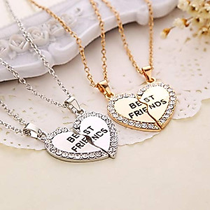 Best Friend Birthday Christmas Gifts for Girls Broken Heart Necklace for BFF Bestie Matching Necklaces for Best Friends Long Distance BFF Gifts for Teen Girls