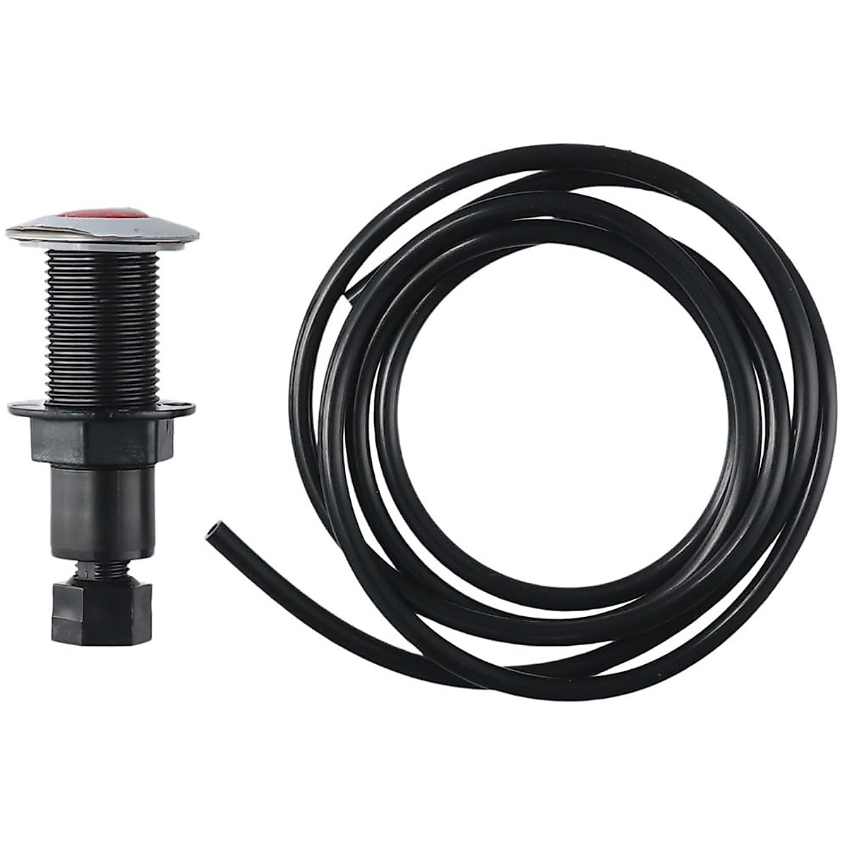 iuniq Bath Switch Tub 25mm Long Term Use ABS Garbage Processor Bright Chrome Plating Black Air Pressure Pressure Switch