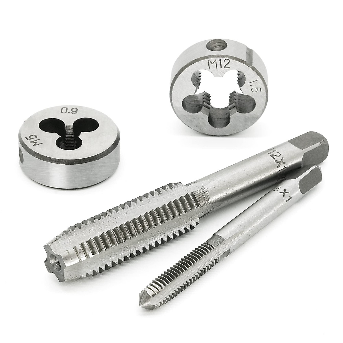 GMTOOLS 60PCS Tap and Die Set, Metric Standard Size M3 to M12, Threading Tool Set with Complete Accessories and Storage Case, Tap Die Kit for Threading and Rethreading Internal and External Threads