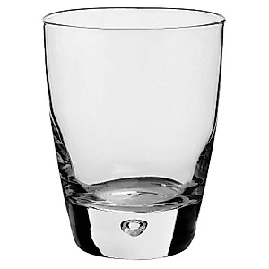 Bormioli Rocco Luna Set Of 4 Double Old Fashioned Glasses, 11.5 Oz. Clear Crystal Glassware, Dishwasher Safe, Made In Italy