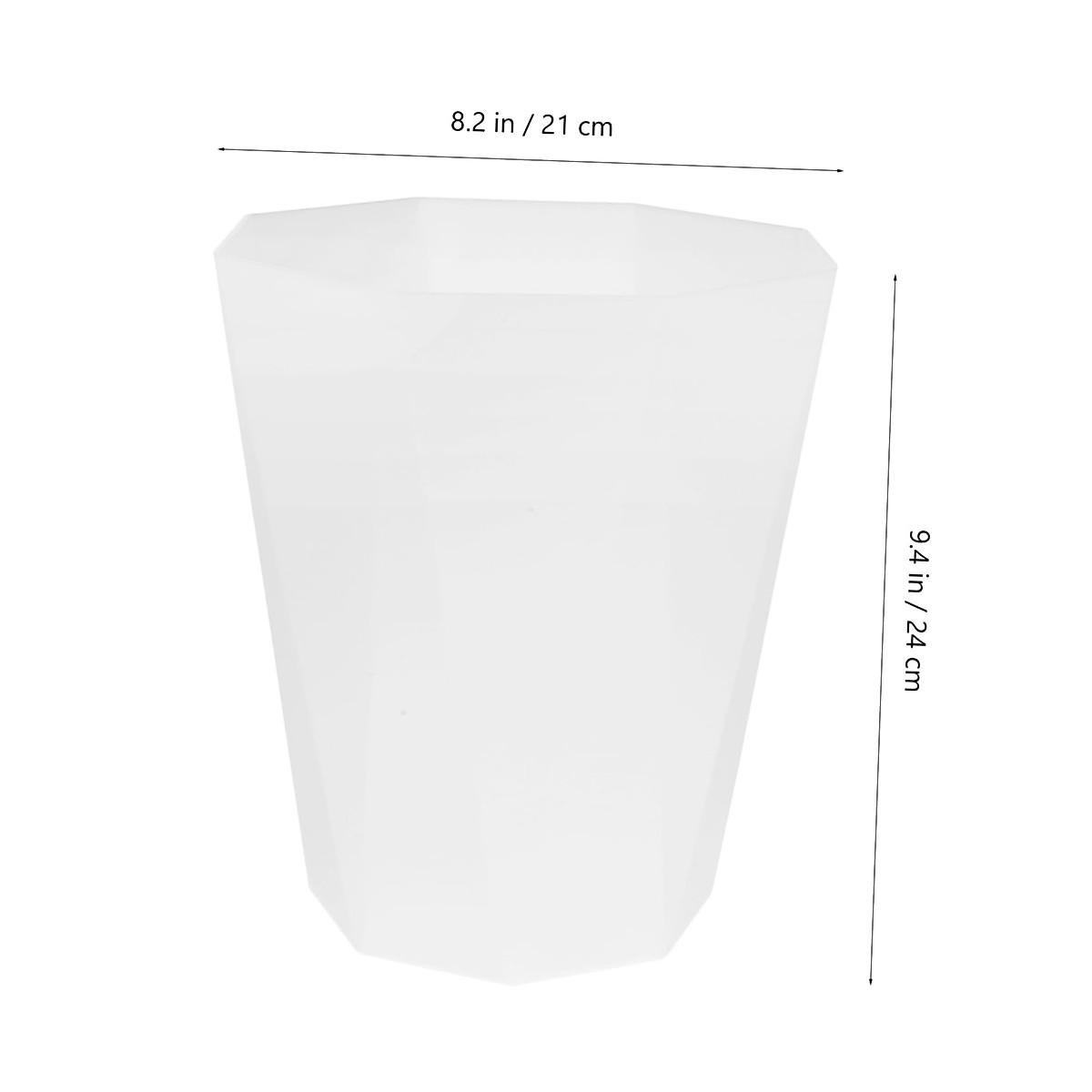 GARVALON 1pc uncovered Waste bin Small Trash can Trash bin for car Kitchen Waste bin Bathroom Garbage can Waste Container Plastic Waste Basket Trash Can Wastebasket Office White Button Mini