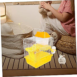 VOSAREA Hamster Cage Turtle Accessories Travel Guinea Pig Cage Accessories Rat Cage Chinchilla Cage Accessories Hamster Hideout Plastic Orange Guinea Pig House Rat House Rat Hut