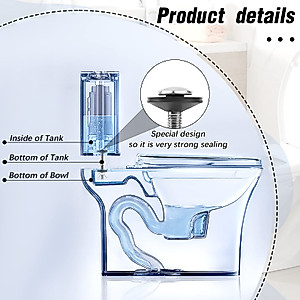 2PCS Universal Toilet Bolts Toilet Tank to Bowl Bolt Kits with Rubber Washers Toilet Tank Replacement Kit Butterfly Nuts Stainless Steel Toilet Seat Screws Extra Long Nut Screw for Fastening (Silver)