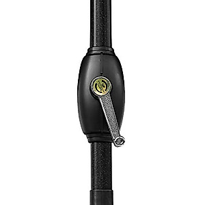 SUNVIVI OUTDOOR 7.5 Ft Patio Umbrella Outdoor Market Table Umbrella Luxury Aluminum Pole Umbrella with Push Button Tilt and Crank, 6 Ribs, Polyester Canopy, Black