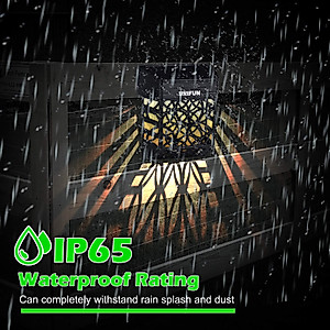 UNIFUN Solar Fence Lights, Solar Decorative Garden Lights, Waterproof Wireless Outdoor Lights for Garden, Fence, Patio Use (8Pack)