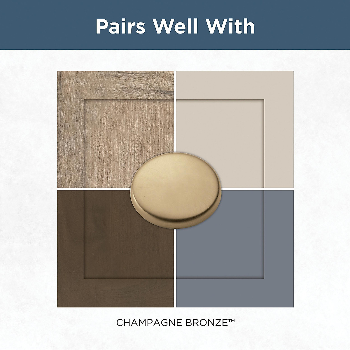 Franklin Brass Mushroom (10-Pack) Cabinet Knobs Champagne Bronze Drawer Knobs Kitchen Cabinet Knobs for Dresser Drawers Pulls and Knobs 1-3/16" Closet Door Gold Knobs P42354Z-CZ-B