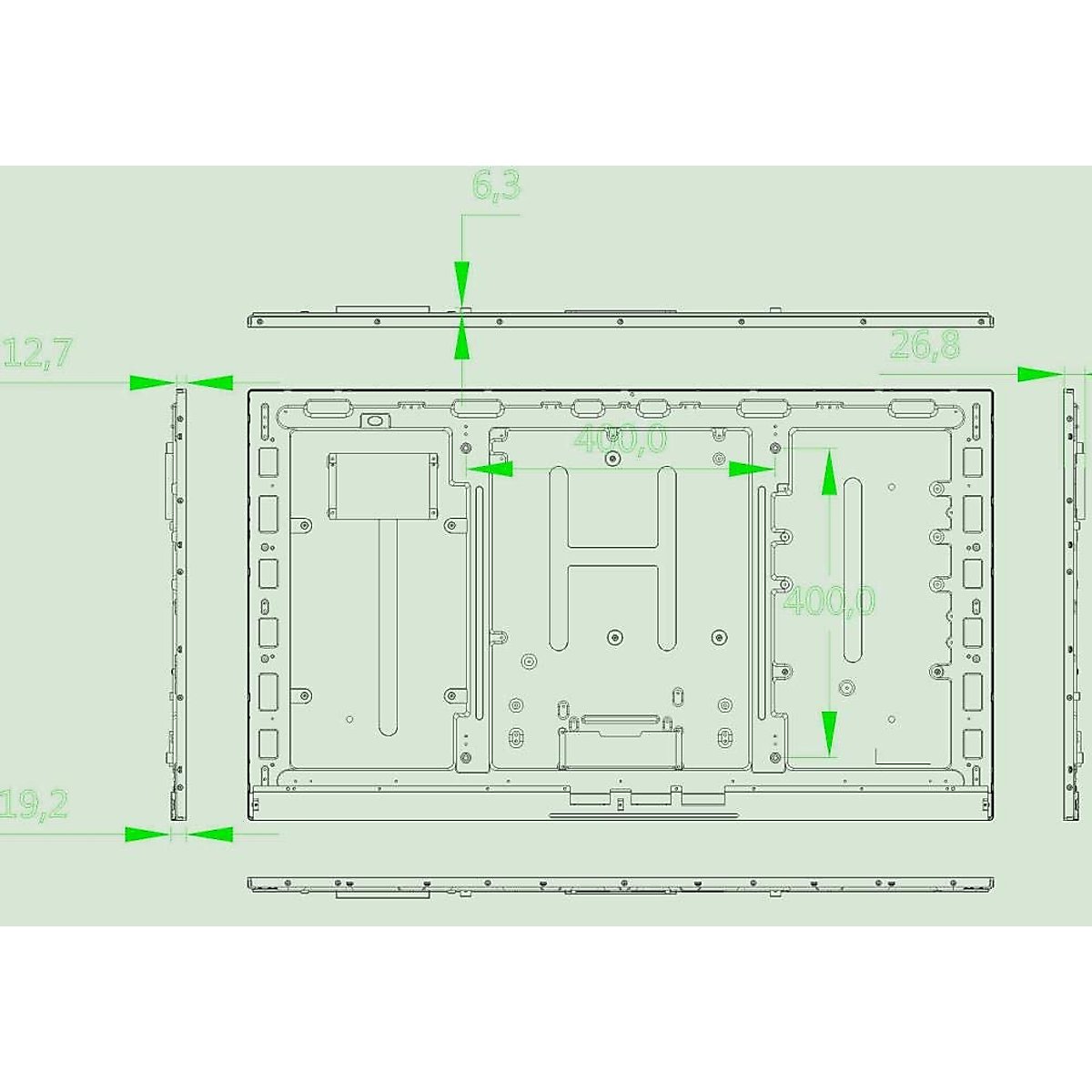 SANZAMELIN 43 inch 1920 * 1080 TFT LCD Module Screen with LVDS Interface Display and IPS Viewing Angle Panel