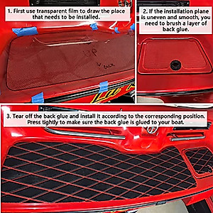 Boat Flooring EVA Foam Boat Decking Sheet Self-Adhesive Faux Teak Marine flooring Non-Slip Sea Deck Boat Flooring For Boat deck Yacht flooring Fishing MotorBoat mat Surfboard 74.8"x 27.5"/13"