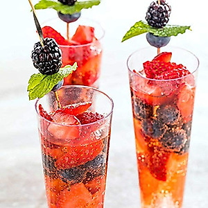 Restaurantware 5 Ounce Plastic Straight Wall Shooter Glasses, 100 Tall Small Plastic Cups - Recyclable, Crack-Resistant, Clear Plastic Clear Party Glasses, For All Types Of Drinks, Trays Sold Separate