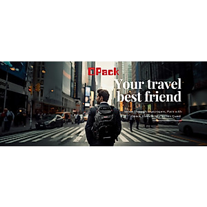 OPACK Travel Laptop Backpack 17.3" Computer Backpack Water-Repellent College Daypack Business Backpack with Large RFID Pockets & USB Port safety reflective strip for Men Women