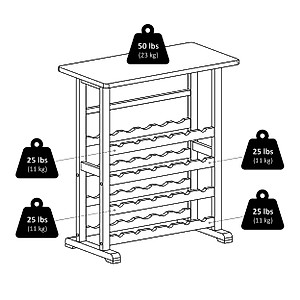 Winsome Vinny Wine Storage, 31.5"W x 35.67"H x 16.22"D, Espresso