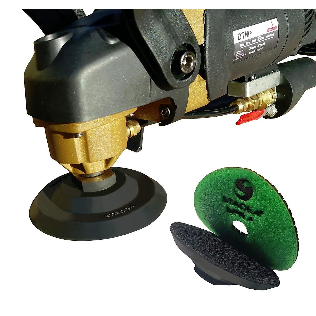 Stadea 4" Rubber Backer Pad/Flexible Rubber Backing Pad for Counter Edge Wet Dry Polishing - Arbor 5/8" 11