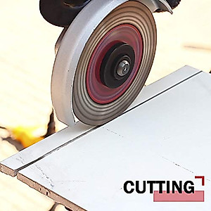 Diapro 2 Pack-4.5" Tile Blade Diamond Porcelain Blade for Cutting and Grinding Porcelain Tile Granite Marble (4.5", 2)