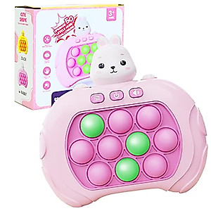 AIPINQI Pop It Game Light Up Fidget Toy, Quick Push Game Console, Whack a Mole Game, Decompression Breakthrough Puzzle Pop Game Machine, Multiple Game Modes Toy for 3+ Years