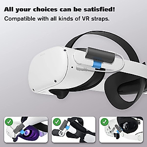 SiWiQU Rechargeable Battery Pack for Meta Quest 2, Mini Accessories for Quest 2 Headset, Portable VR Extended Power Compatible with Quest 2 Original and Elite Strap