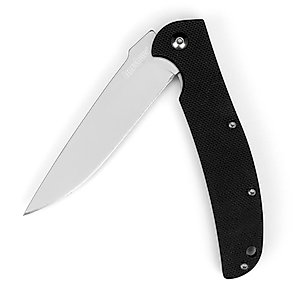 Kershaw Chill Pocketknife, 3.1" 8Cr13MoV Stainless Steel Drop Point Blade, Manual Flipper Opening, Tactical EDC Pocket Knife,Black