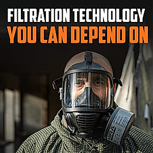 MIRA SAFETY M Gas Mask Filter - Certified CBRN Filter for Full Face Respirator Mask, 40 mm NATO Gas Mask Filter, Longest 20 Year Shelf Life, Vacuum Sealed NBC Filters, Compatible with Mira Gas Mask