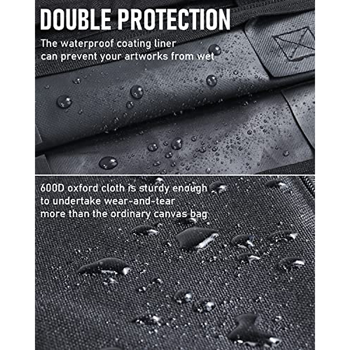 Nicpro Light Weight Art Portfolio Bag, 24 x 36 Inches Waterproof Nylon Art Portfolio Case with Shoulder & Handle Carry, for Artwork, Poster, Sketch Drawing, Canvas, Photography, Solar Panel Storage