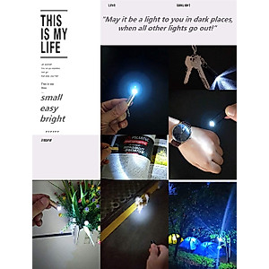 Nitefox e1 Smallest Super Tiny Keychain Flashlight Bright Long Lifetime Waterproof Key Ring Light for Everyday EDC Emergency Dog Walking Sleeping Reading Nice Gift for Family Kids Parents Friends