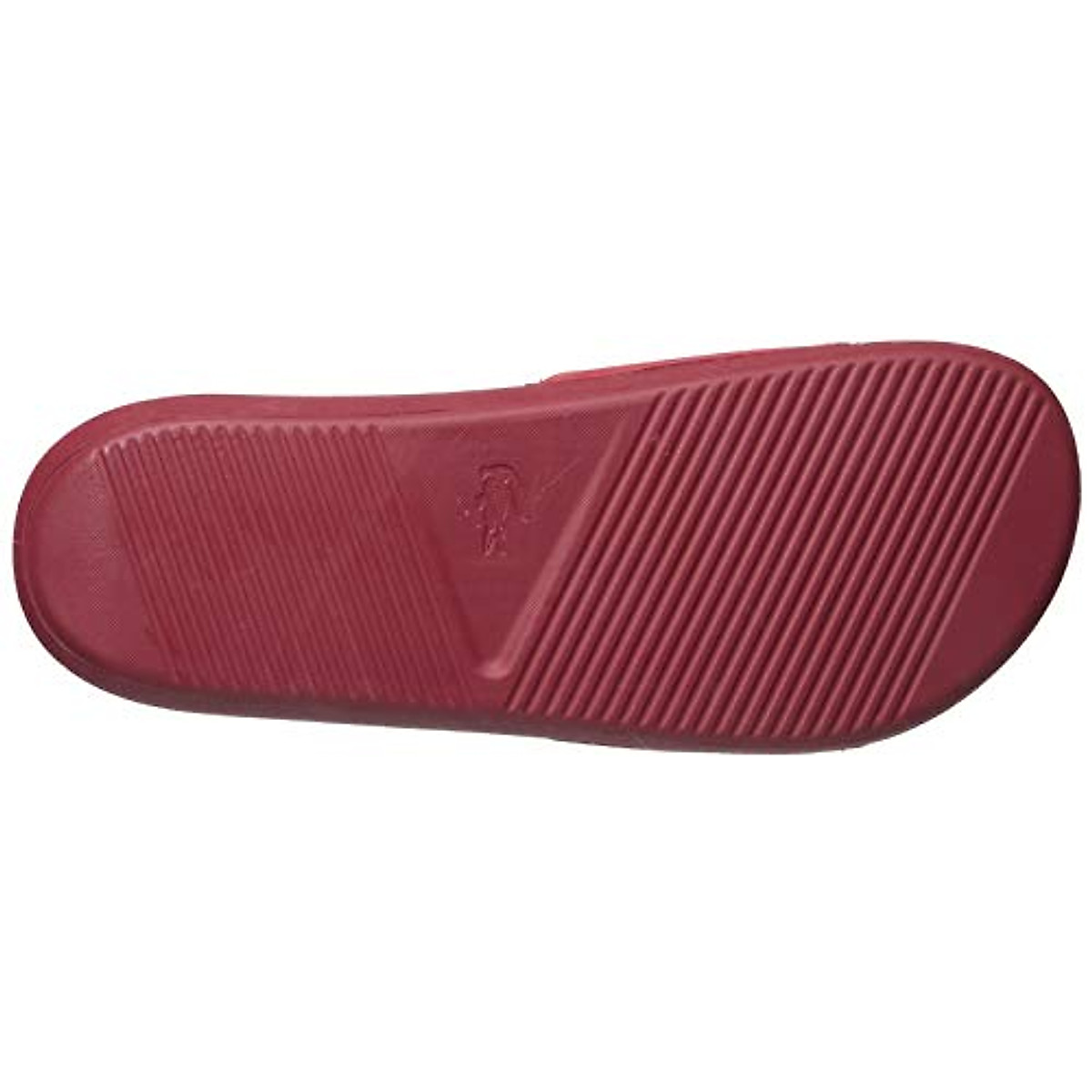 Lacoste Men's Croco Slide Legacy Sandal, Red/Navy/White, 10