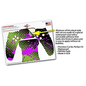 WraptorSkinz Skin Wrap compatible with Sony PS5 DualSense Controller Halftone Splatter Hot Pink Green (CONTROLLER NOT INCLUDED)