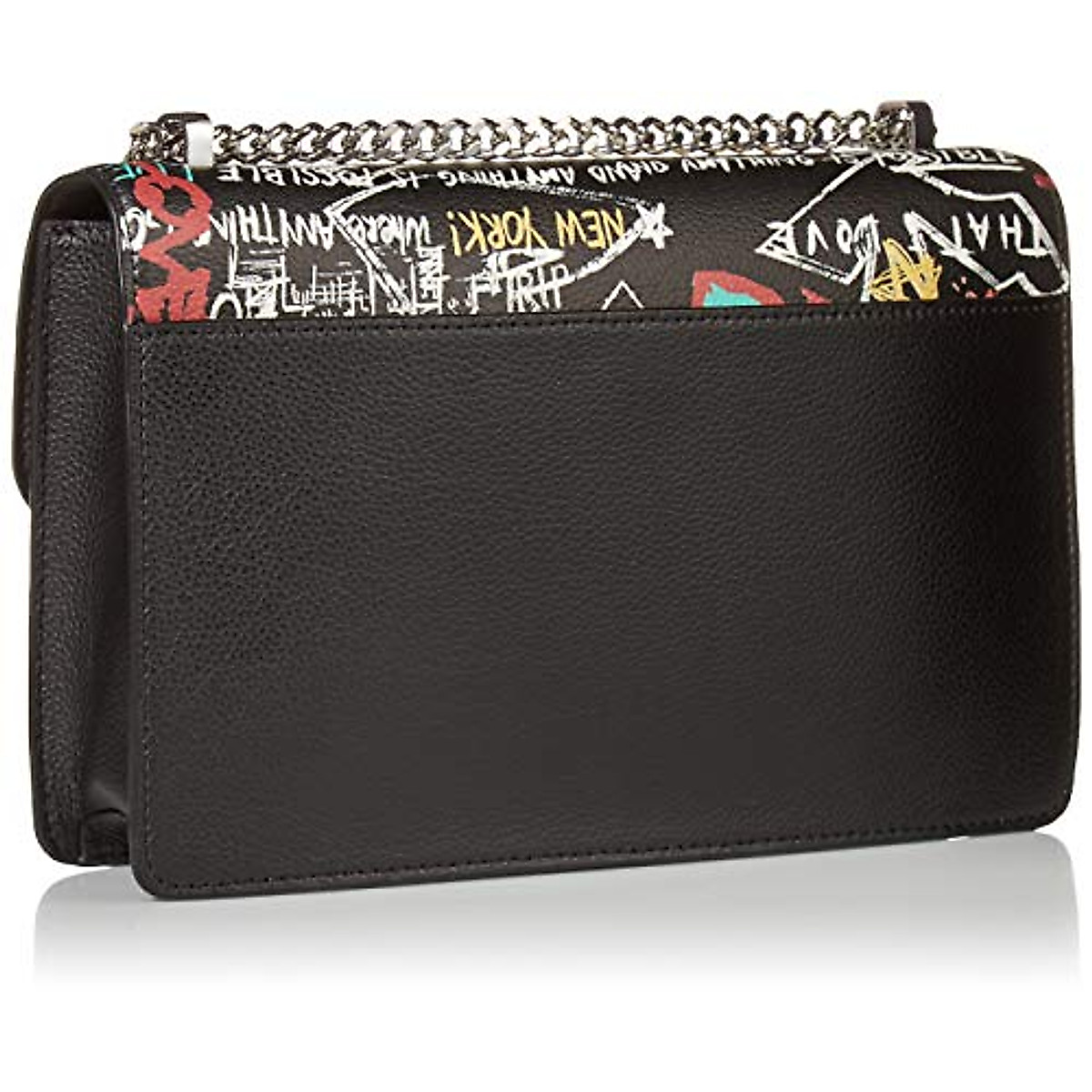 DKNY womens Dkny Elissa Lg Shoulder Bag, Black Graffiti, One Size US