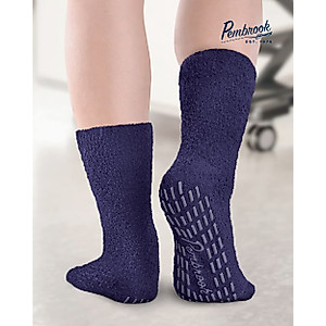 Pembrook Moisturizing Spa Socks Aloe Infused | 2-Pair | Fuzzy Non Skid Gel Sleeping Socks