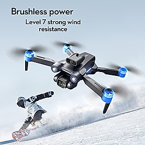 A13 drones with camera for adults 4k HD dual camera Automatic obstacle avoidance One Touch Take-off and Landing Trajectory flight (Black)