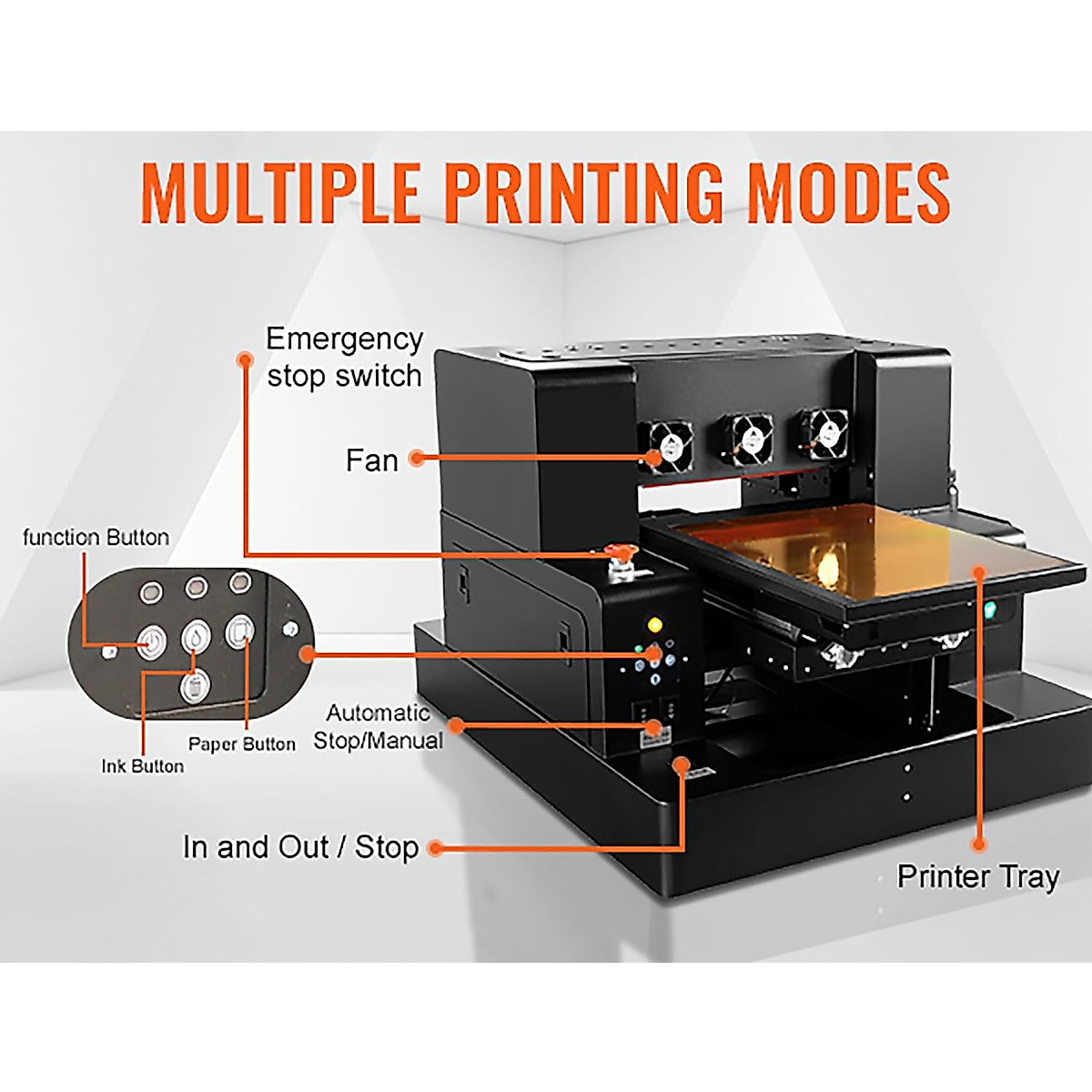 PEIXU A3 XP600 UVV DTG/DTF Printer with EPSON Technology | 2880dpi Precision for Phone Cases, Acrylic, Metal, Leather, Golf Balls & Bottles | Vacuum Suction Platform 33x50x15cm with Bottle Holder