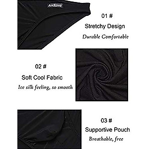 Avidlove Underwear Men's 4 Pack Classic Low Rise Stretchy Hip Briefs Bikini(Black-4 Pack,S)