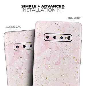 DesignSkinz Karamfila Watercolor & Gold V12 Protective Vinyl Decal Wrap Skin Cover Compatible with The Samsung Galaxy S20 (Screen Trim & Back Glass Skin)