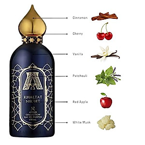 Attar Collection Khaltat Night - Cherry Sweet Fragrance - Eau De Parfum - Cherry, Red Apple, Vanilla, Patchouli & Musk - Perfume for Women & Men - 100ml/3.4fl oz