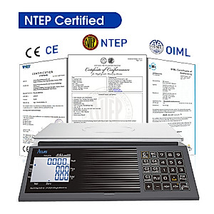 ACLAS Digital Price Computing Scale NTEP Certified Legal for Trade 60lbs 0.02lb Commercial Retail Scales w/LCD Dual Screen Displays for Food, Meat, Deli, Fruit Market Dry Cell Battery Powered