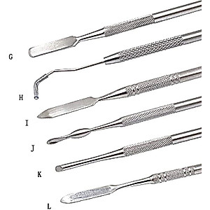 Naajop 12 Pcs Wax Carving Knife Tool kit Pottery Sculpture Modeling DIY Wax Carvers Set Metal Spatula Dental Cleaning Tools Clay Sculpting Tool Sets