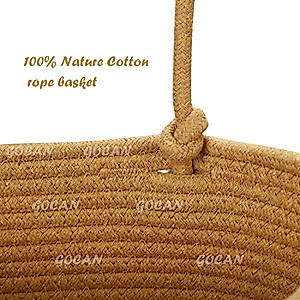 GOCAN Hanging Storage Baskets Over the Door Hanging Basket, 3-Tier Cotton Rope Woven Hanging Organizer, Detachable Decorative Hanging Baskets for Wall Living Room, Bathroom and Bedroom(Jute)