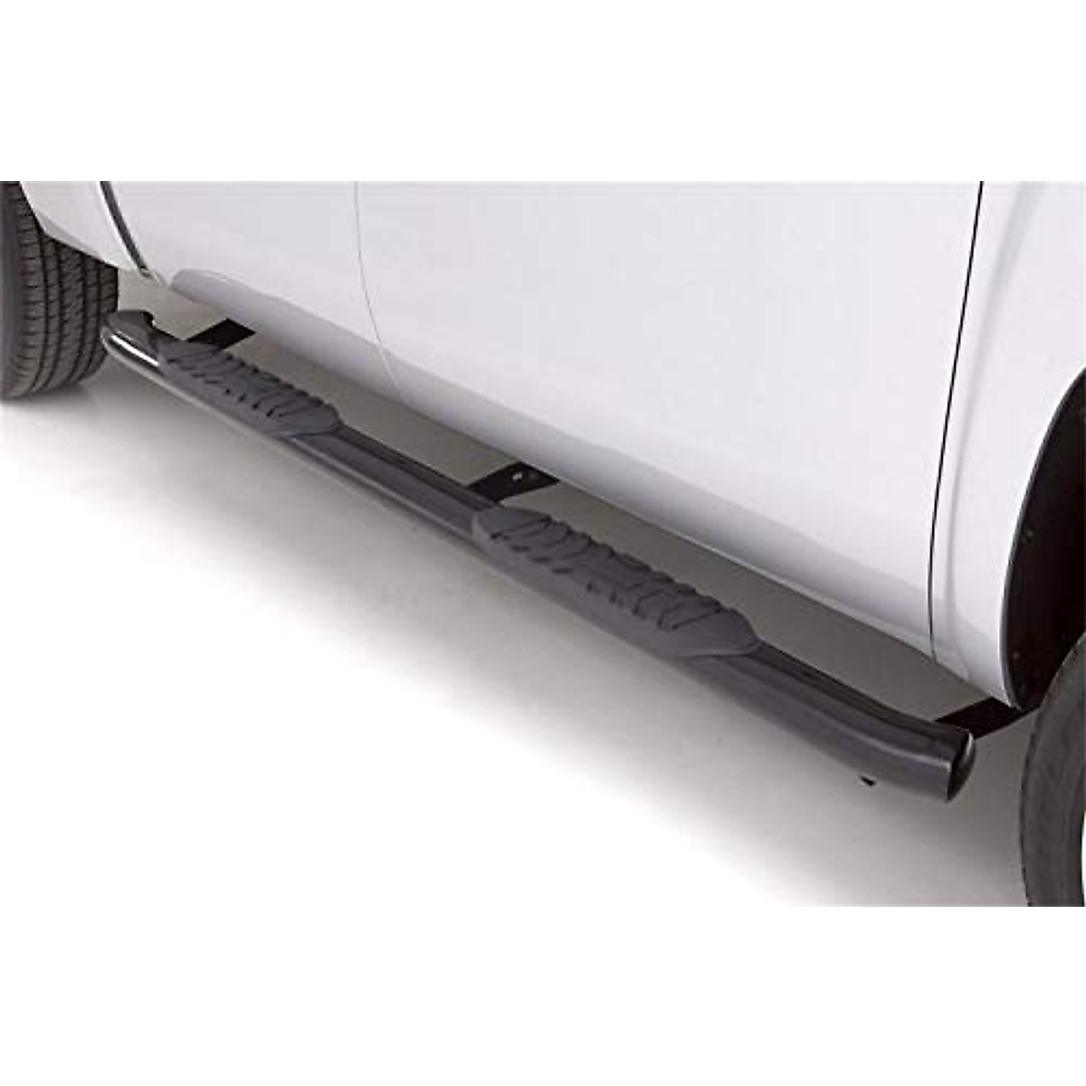 Lund 23475771 Black Steel 4" Oval Bent Nerf Bars for 2002-2008 Dodge Ram 1500, 2003-2009 Ram 2500/3500 Quad Cab