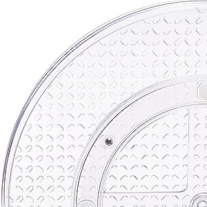 Amazon Basics 2 Tier Clear Lazy Susan Turntable Organizer, 12-Inch