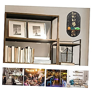 Amosfun 6 pcs Wall Oil Mount Shelves Supplies Organizer Bed Bohemian Stone for Crystal Moon Rustic Hanging Mounted Phase Rack Decoration Gems Floating Essential Wooden Delicate Display