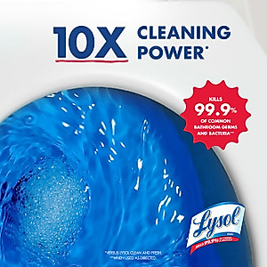 Lysol Power Toilet Bowl Cleaner Gel, For Cleaning and Disinfecting, Stain Removal, 24oz ( 9 count)