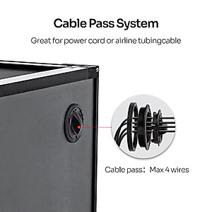 REPTI ZOO 67 Gallon Large Glass Reptile Terrarium 48" x 18" x 18", Easy Folding & Detaching Reptile Breeding Tank with Black PVC Back Panel Full Open Door Screen Ventilation