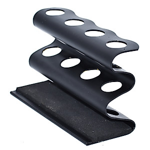 Parker Double Edge Razor Stand – Solid Brass with Black Finish –Holds 4 Razors – Parker Stand with Padded Base – Excellent Storage for Long Handled Double Edge Safety Razors