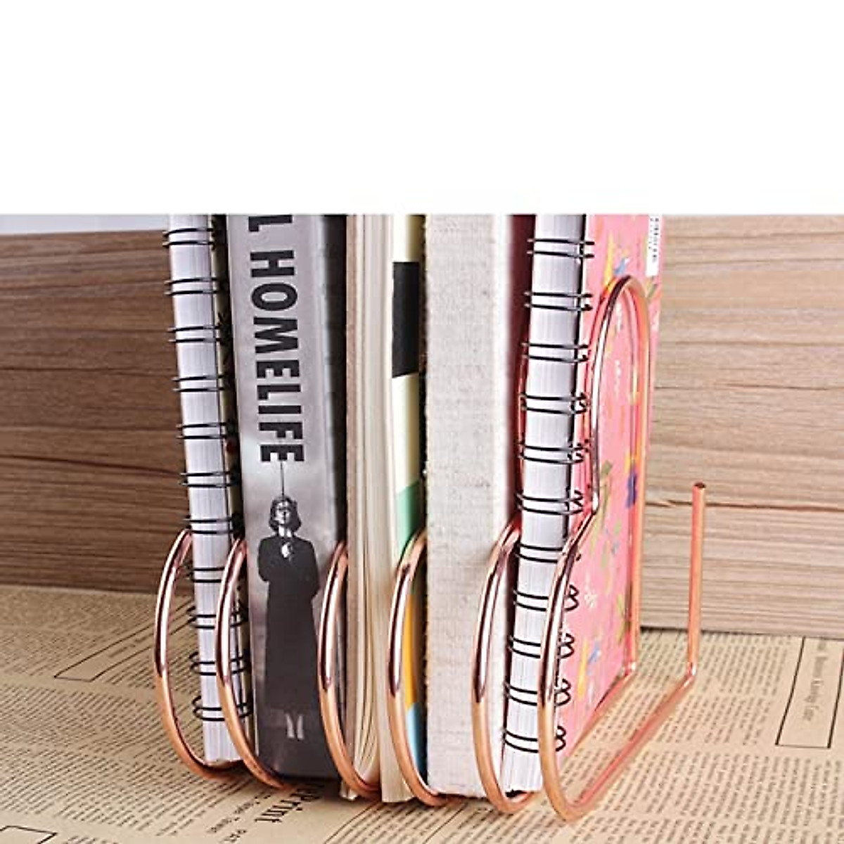 PRVDV Adjustable Bookends Retractable Desk Bookend Magazine Holder Office File Organizer Metal Book Holder Stand for Office Room Coutertop Bookshelf Books (Color : Gold)