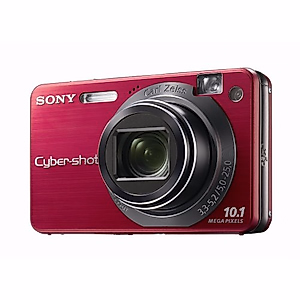 Sony Cybershot DSCW170/R 10.1MP Digital Camera with 5x Optical Zoom with Super Steady Shot (Red)