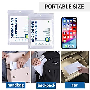 20 Pack Disposable Rain Poncho, Opret Emergency Poncho Waterproof Raincoat with Hood for Camping, Hiking, Cycling, Theme Park and Festival