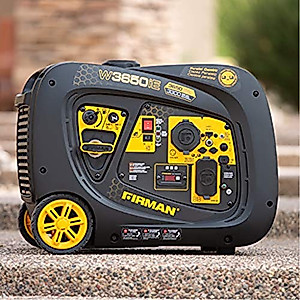 Firman W03382 Inverter 3650/3300W Electric Start Gasoline Powered Parallel Ready Portable Generator Black
