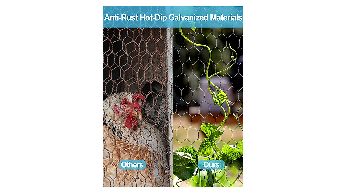 Durable 16in x 82ft Chicken Wire | TOYPOPOR Poultry Netting