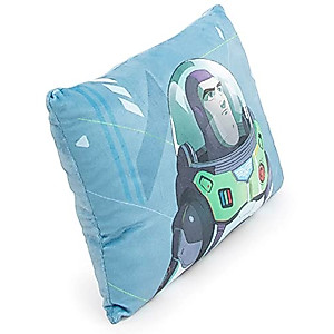 Jay Franco Disney Pixar Lightyear Decorative Pillow - Super Soft Throw Plush Pillow Features Buzz - Measures 10 x 14 Inches (Official Disney Pixar Product)
